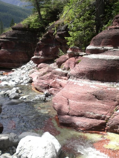 Red Rock Canyon in Waterton Lakes National Park
